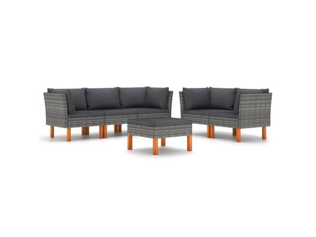Click here for vidaXL Patio Lounge Set 6 Piece Sectional Sofa Cou... prices