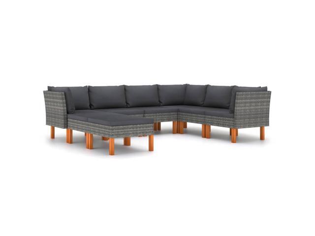Click here for vidaXL Patio Lounge Set 8 Piece Sectional Sofa Cou... prices