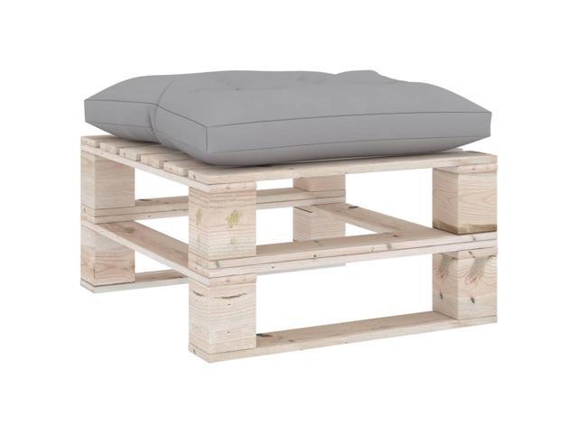 Click here for vidaXL Pallet Ottoman Cushion Gray Fabric prices