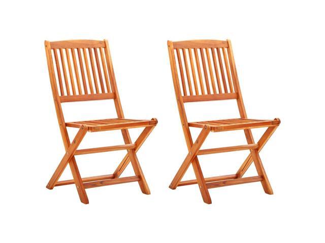 Click here for vidaXL 2x Solid Eucalyptus Wood Folding Patio Chai... prices