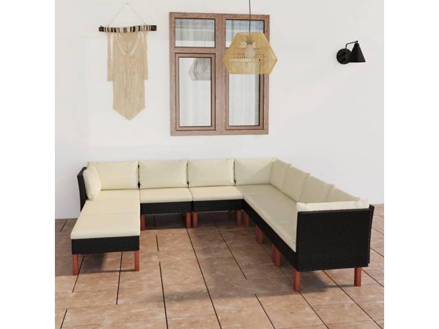 Click here for vidaXL Patio Lounge Set 9 Piece Sectional Sofa Cou... prices