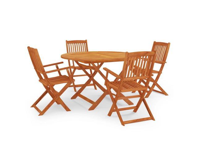 Click here for vidaXL Solid Wood Eucalyptus Folding Patio Dining... prices