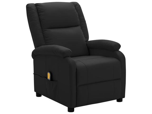 Click here for vidaXL Massage Chair Black Faux Leather Electric R... prices