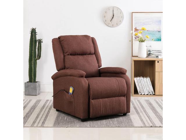 Click here for vidaXL Massage Recliner Dark Gray Fabric Reclining... prices