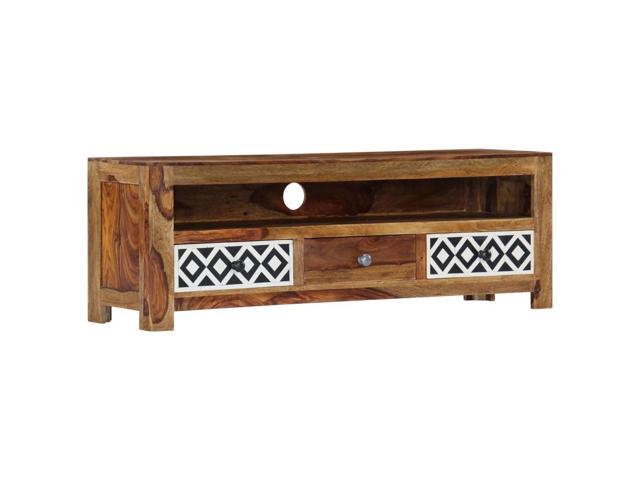 Click here for vidaXL TV Cabinet Natural and White Solid Acacia W... prices