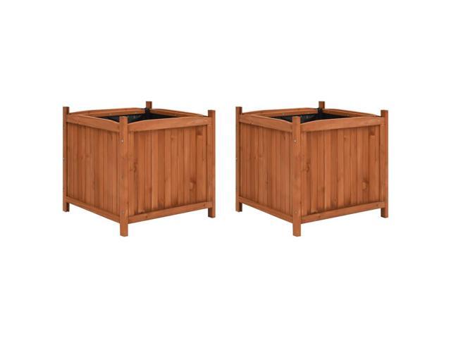 Click here for vidaXL 2x Firwood Raised Beds Outdoor Wooden Plant... prices