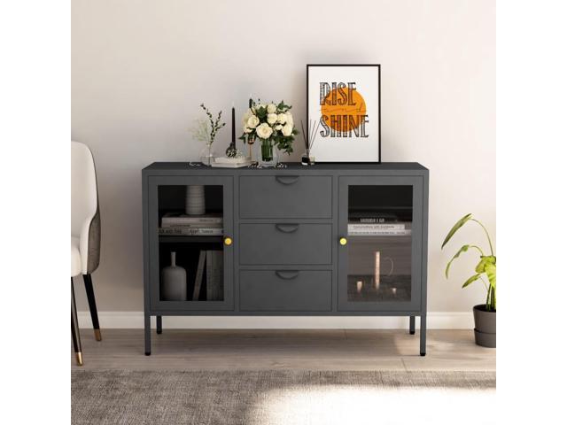 Click here for vidaXL Sideboard Anthracite 41.3 Steel and Tempere... prices