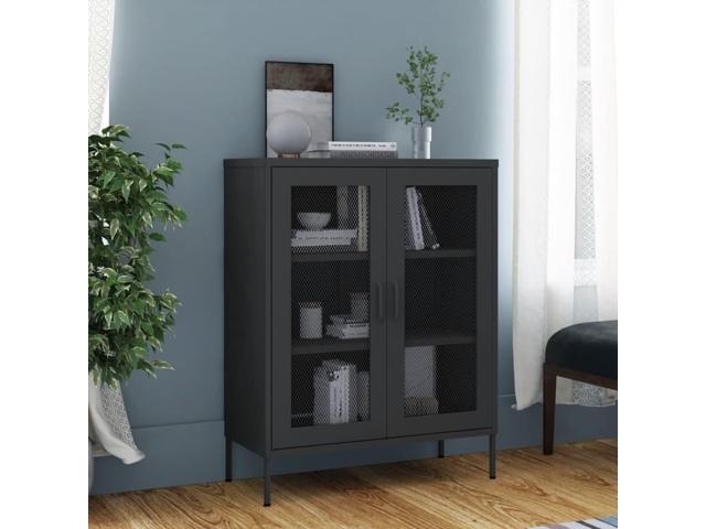 Click here for vidaXL Storage Cabinet Anthracite 31.5 Steel Sideb... prices
