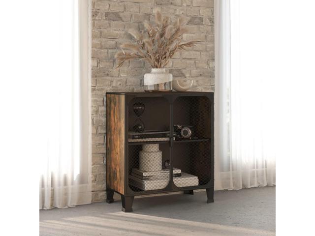 Click here for vidaXL Storage Cabinet Rustic Brown Metal and MDF... prices