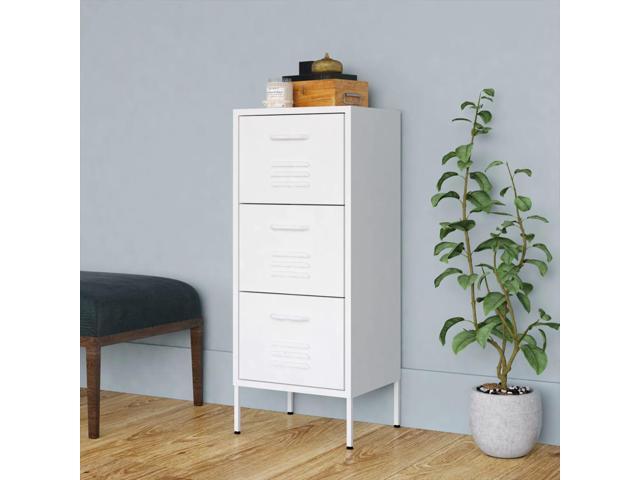 Click here for vidaXL Storage Cabinet White 16.7 Steel Sideboard... prices