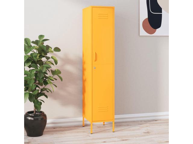 Click here for vidaXL Locker Cabinet Mustard Yellow Steel Office... prices