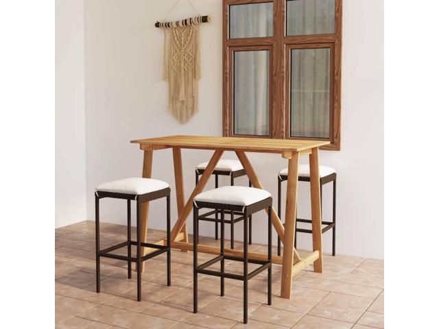 Click here for vidaXL Patio Dining Set 5 Piece Table and Chairs C... prices