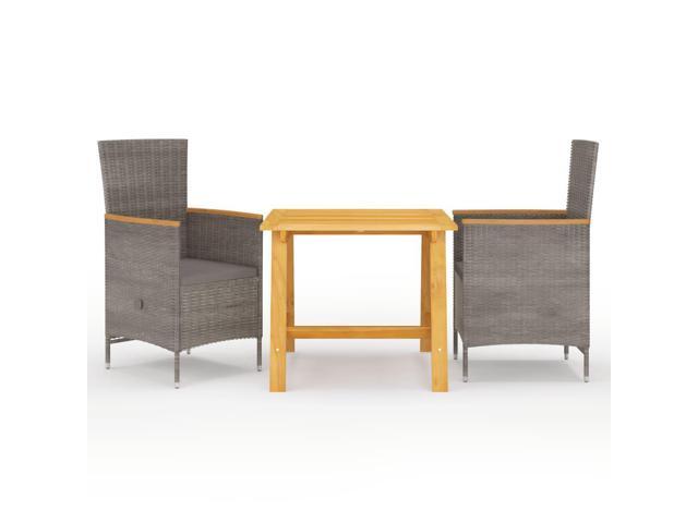 Click here for vidaXL Patio Dining Set 3 Piece Table and Chairs P... prices