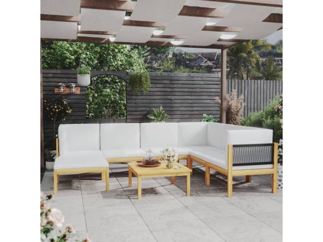 Click here for vidaXL Patio Lounge Set 8 Piece Sofa with Cushions... prices