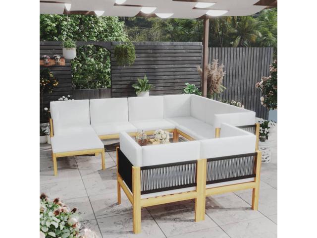 Click here for vidaXL Patio Lounge Set 10 Piece Sofa with Cushion... prices