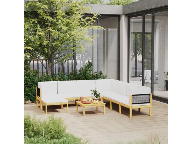 Click here for vidaXL Patio Lounge Set 9 Piece Sofa with Cushions... prices