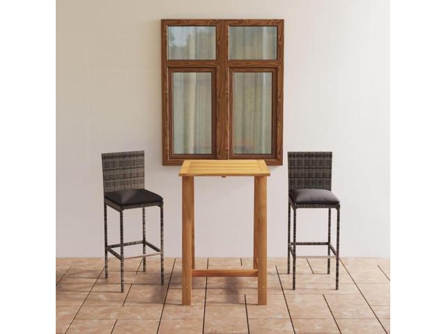 Click here for vidaXL Patio Bar Set 3 Piece Bar Table and Stools... prices