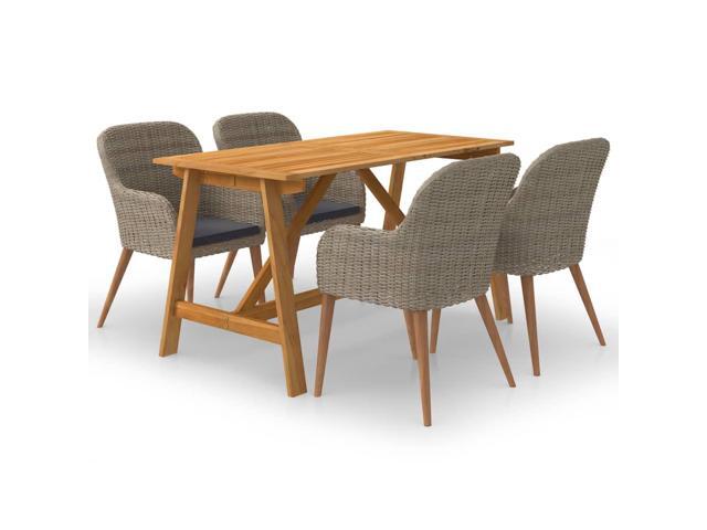 Click here for vidaXL Patio Dining Set 5 Piece Patio Table and Ch... prices