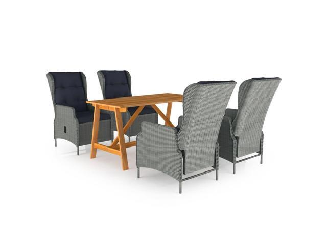 Click here for vidaXL Patio Dining Set 5 Piece Table and Chairs C... prices