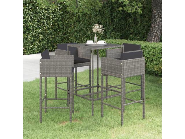 Click here for vidaXL Patio Bar Set Bistro Set Bar Stool with Cus... prices