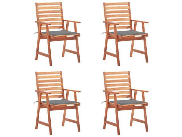 Click here for vidaXL Patio Dining Chairs 4 Pcs Outdoor Chair wit... prices