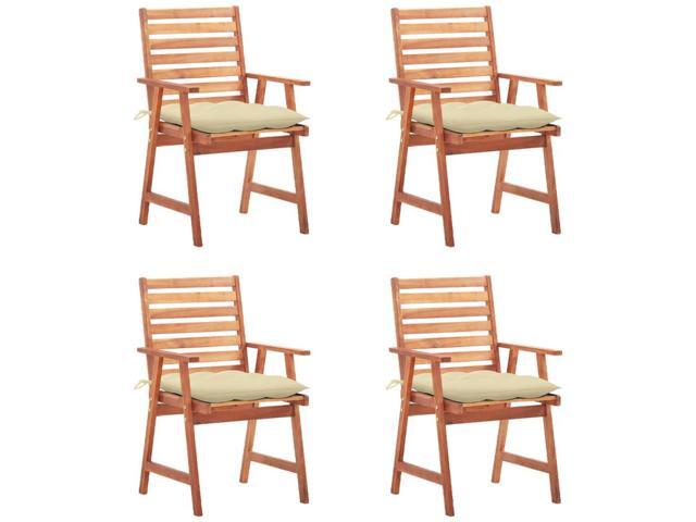Click here for vidaXL Patio Dining Chairs 4 Pcs Outdoor Chair wit... prices