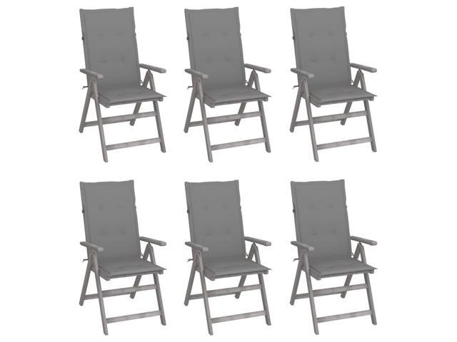 Click here for vidaXL 6x Solid Acacia Wood Patio Reclining Chairs... prices