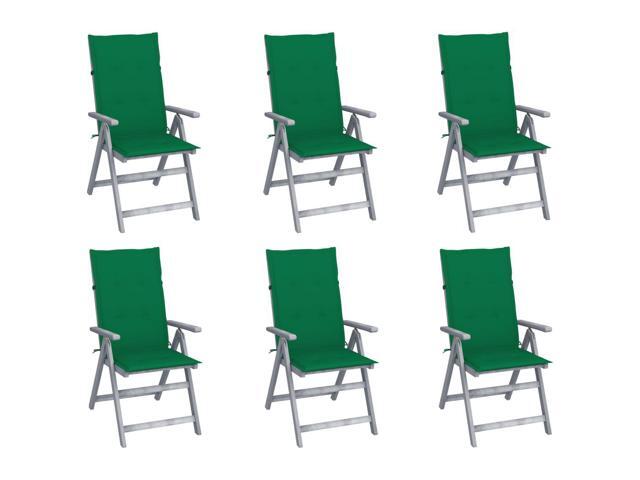 Click here for vidaXL 6x Solid Acacia Wood Patio Reclining Chairs... prices