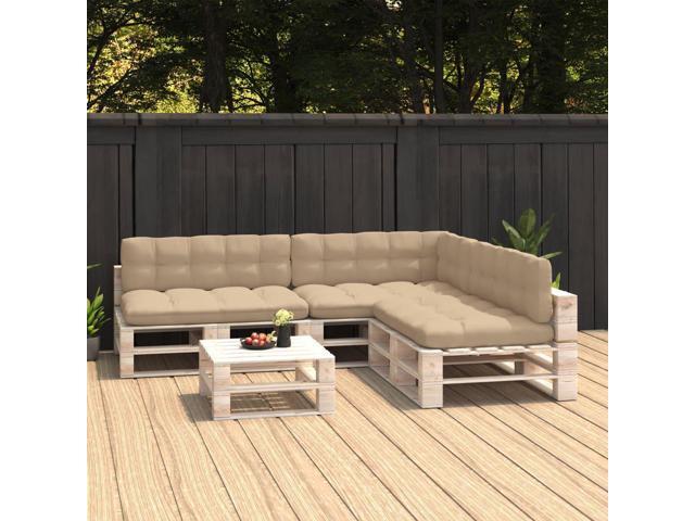 Click here for vidaXL 7x Pallet Sofa Cushions Beige Indoor Outdoo... prices