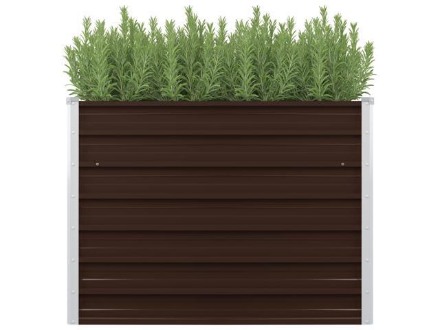 Click here for vidaXL Garden Raised Bed Brown 30.3 Galvanized Ste... prices