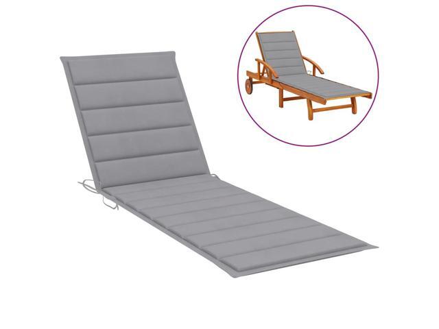 Click here for vidaXL Sun Lounger Cushion Gray Fabric Outdoor Pat... prices