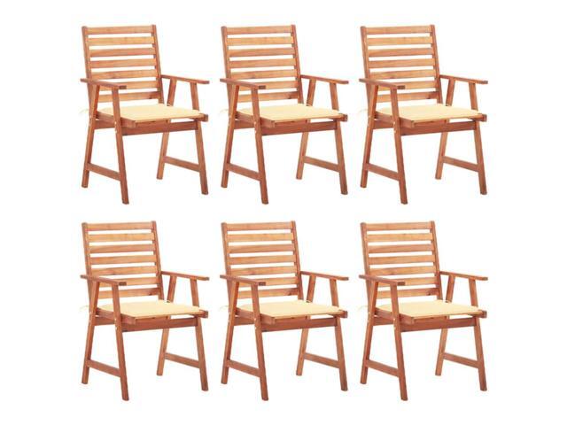 Click here for vidaXL Patio Dining Chairs 6 Pcs Outdoor Chair wit... prices