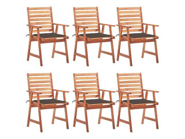 Click here for vidaXL Patio Dining Chairs 6 Pcs Outdoor Chair wit... prices