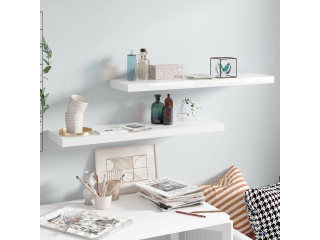 Click here for vidaXL Floating Wall Shelves 2 pcs High Gloss Whit... prices