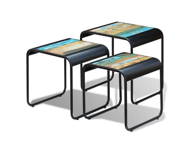 Click here for vidaXL Nest of Tables 3 Piece Coffee Table Side Ta... prices