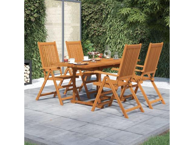 Click here for vidaXL Solid Wood Acacia Patio Dining Set 5 Piece... prices