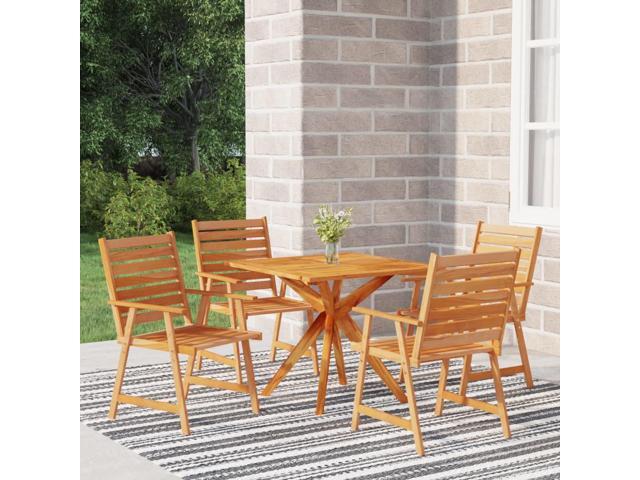 Click here for vidaXL Patio Dining Set 5 Piece Table and Chairs F... prices
