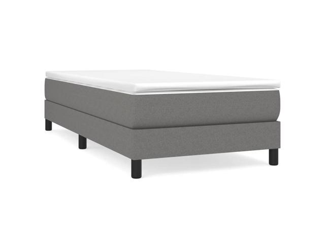 Click here for vidaXL Bed Frame Dark grey Fabric (100 polyester)... prices