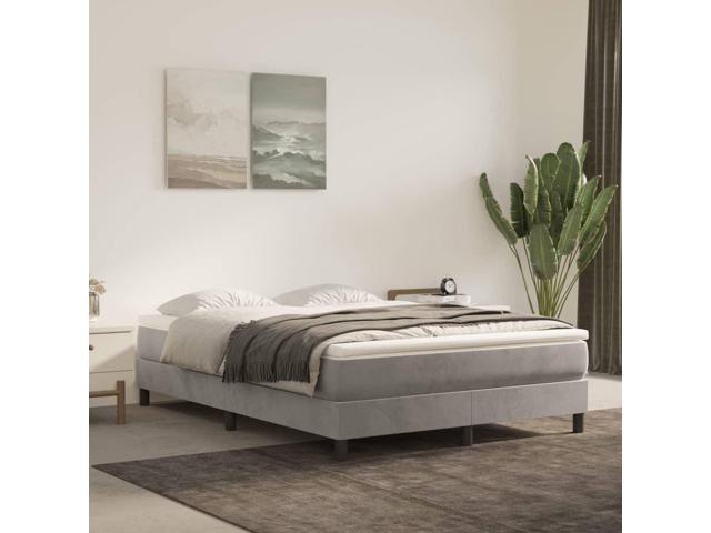 Click here for vidaXL Bed Frame Light gray prices