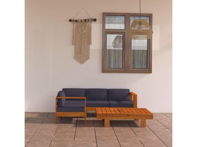 Click here for vidaXL Patio Lounge Set Sofa Couch 5 Piece with Da... prices