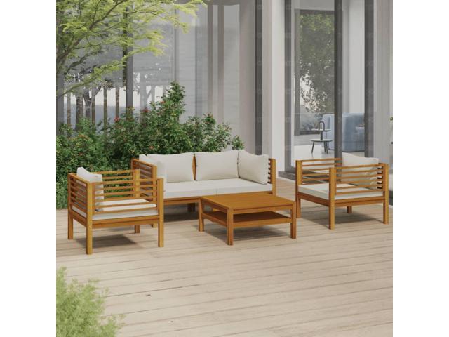 Click here for vidaXL Solid Acacia Wood Patio Lounge Set 5 Piece... prices