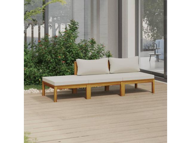 Click here for vidaXL Solid Acacia Wood Patio Lounge Set 3 Piece... prices