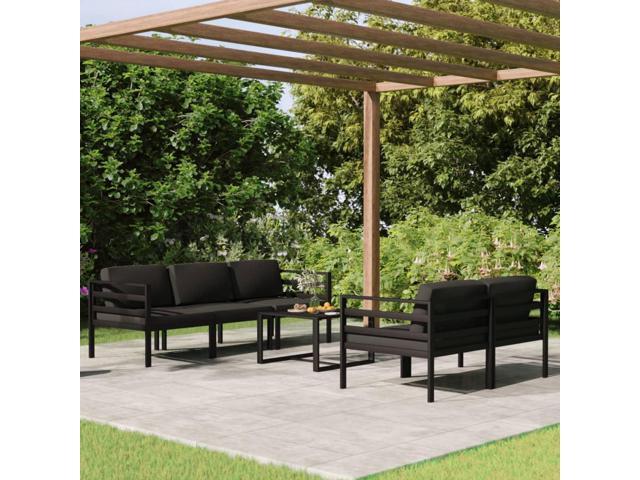 Click here for vidaXL Patio Lounge Set 6 Piece with Cushions Alum... prices