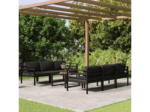 Click here for vidaXL Patio Lounge Set 7 Piece with Cushions Alum... prices