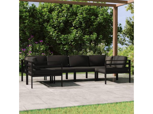 Click here for vidaXL Patio Lounge Set 6 Piece with Cushions Alum... prices