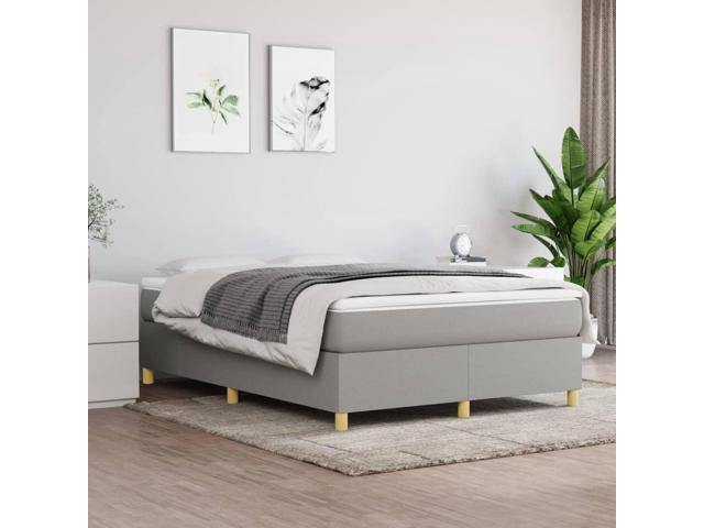 Click here for vidaXL Bed Frame Base Bedroom Furniture Light Gray... prices