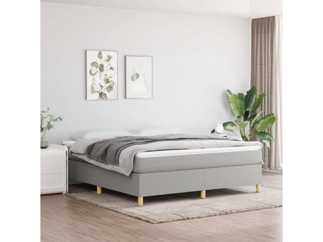Click here for vidaXL Bed Frame Bedroom Furniture Light Gray 72x8... prices