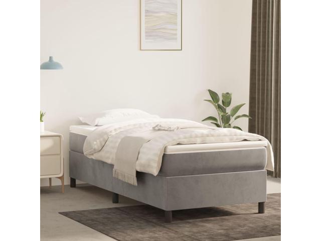 Click here for vidaXL Bed Frame Base Bedroom Furniture Light Gray... prices