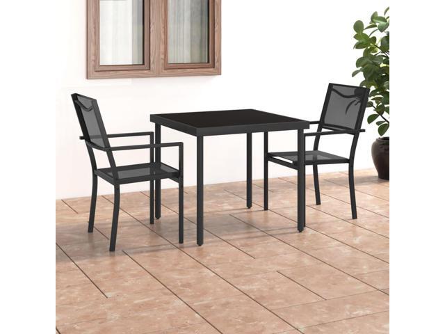 Click here for vidaXL Patio Dining Set 3 Piece Steel Garden Outdo... prices