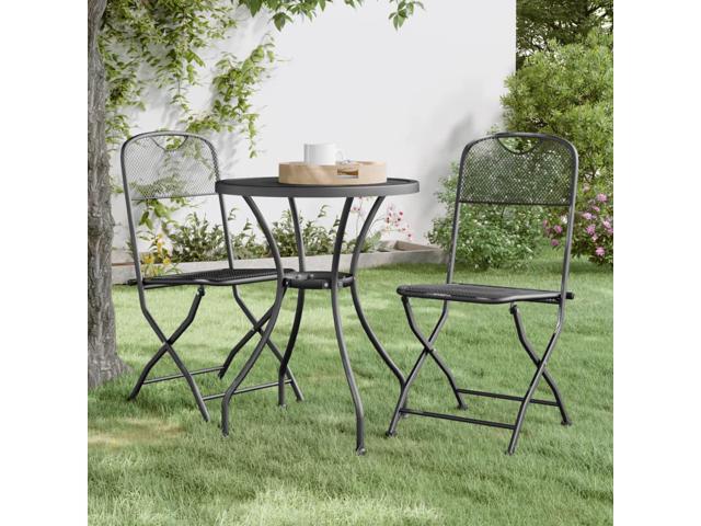 Click here for vidaXL Patio Dining Set 3 Piece Expanded Metal Mes... prices